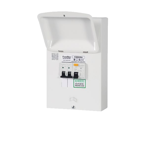 Fusebox F300GRA 63A 30mA RCD + 6A & 16A MCB's TYPE A