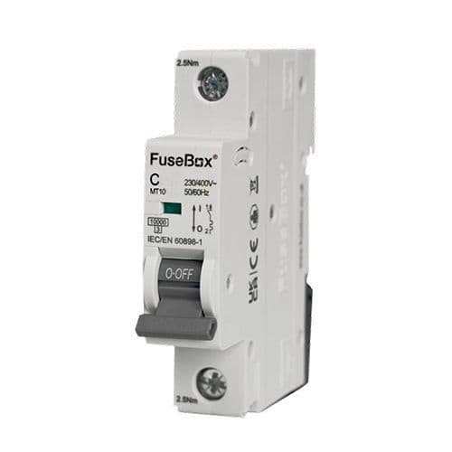 Fusebox MT10C201 MCB, Single Pole 20A 10kA,Curve C for 3 Phase
