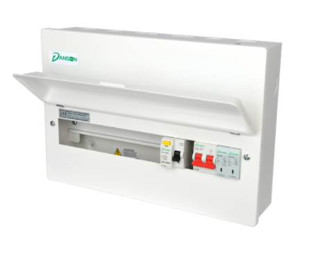 Danson E-MH22433/SPD1 22 Module Cons. Unit 100A Switch. Disconnector. & 2 x 80A 30mA Type A RCDs ...