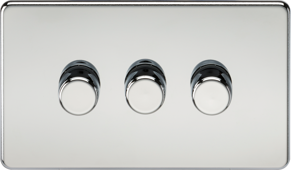 Knightsbridge MLA Screwless SF2193PC 3G 2-way 10-200W (5-150W LED) Int