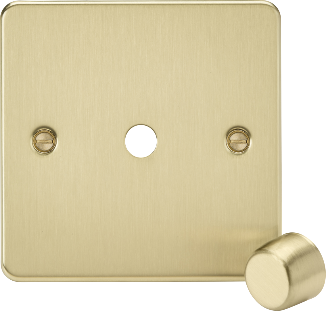 Knightsbridge MLA FP1DIMBB 1G Dimmer Plate with Matching Metal Dimmer
