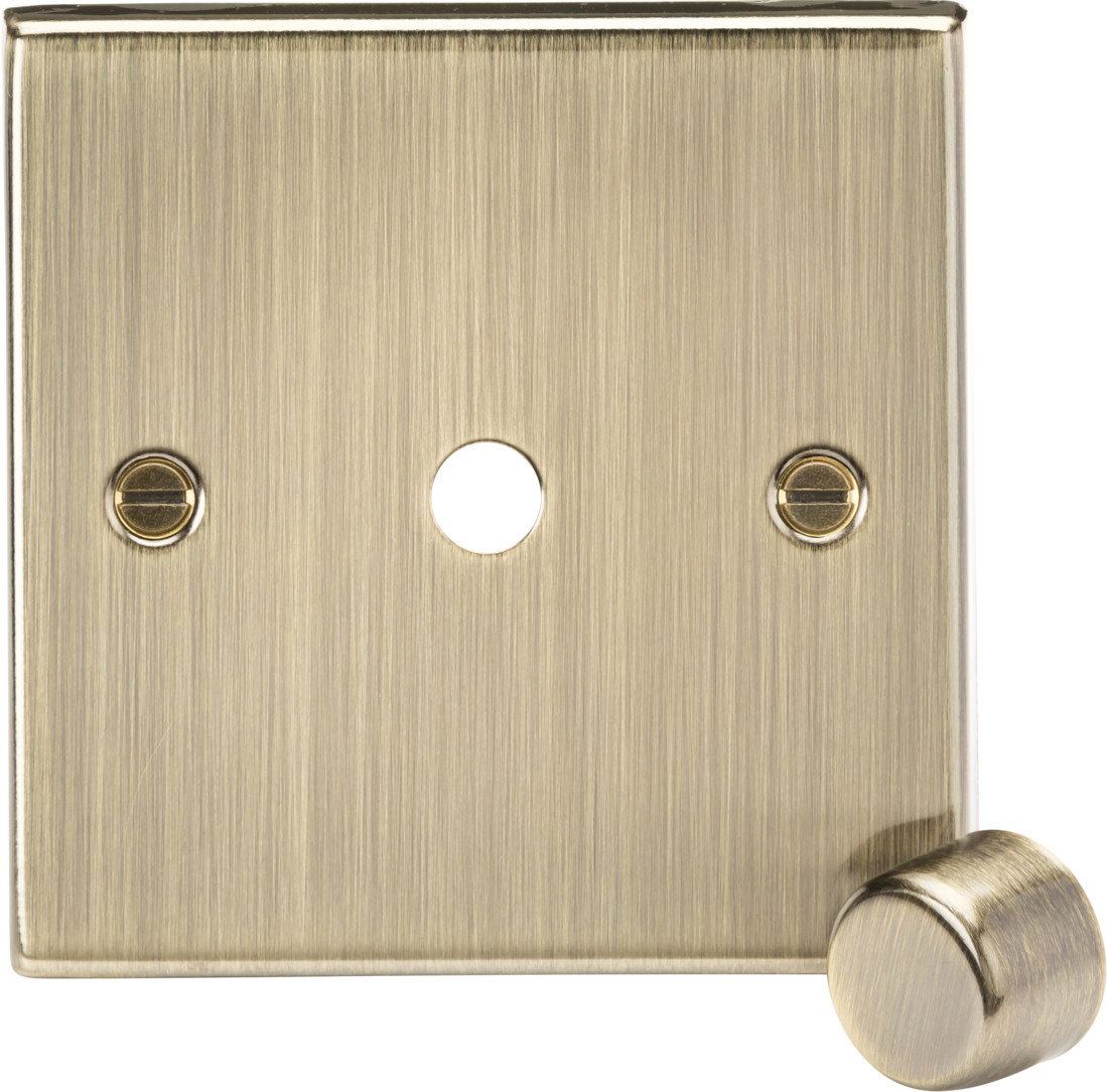 Knightsbridge MLA CS1DIMAB 1G Dimmer Plate with Matching Metal Dimmer