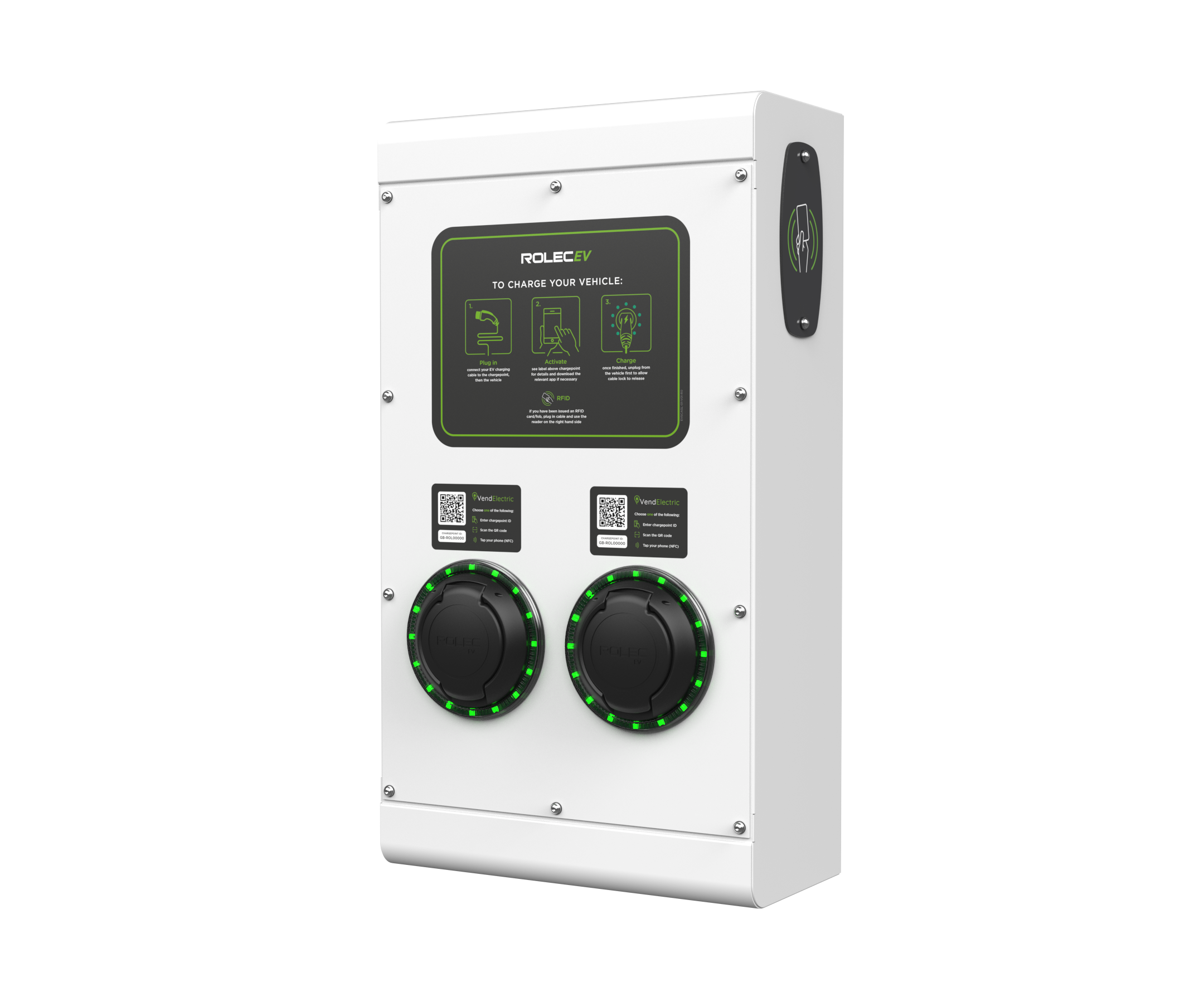 ROLEC ROLEC0121W SecuriCharge Smart EV Charger - 2x up to 7.4kW Type 2