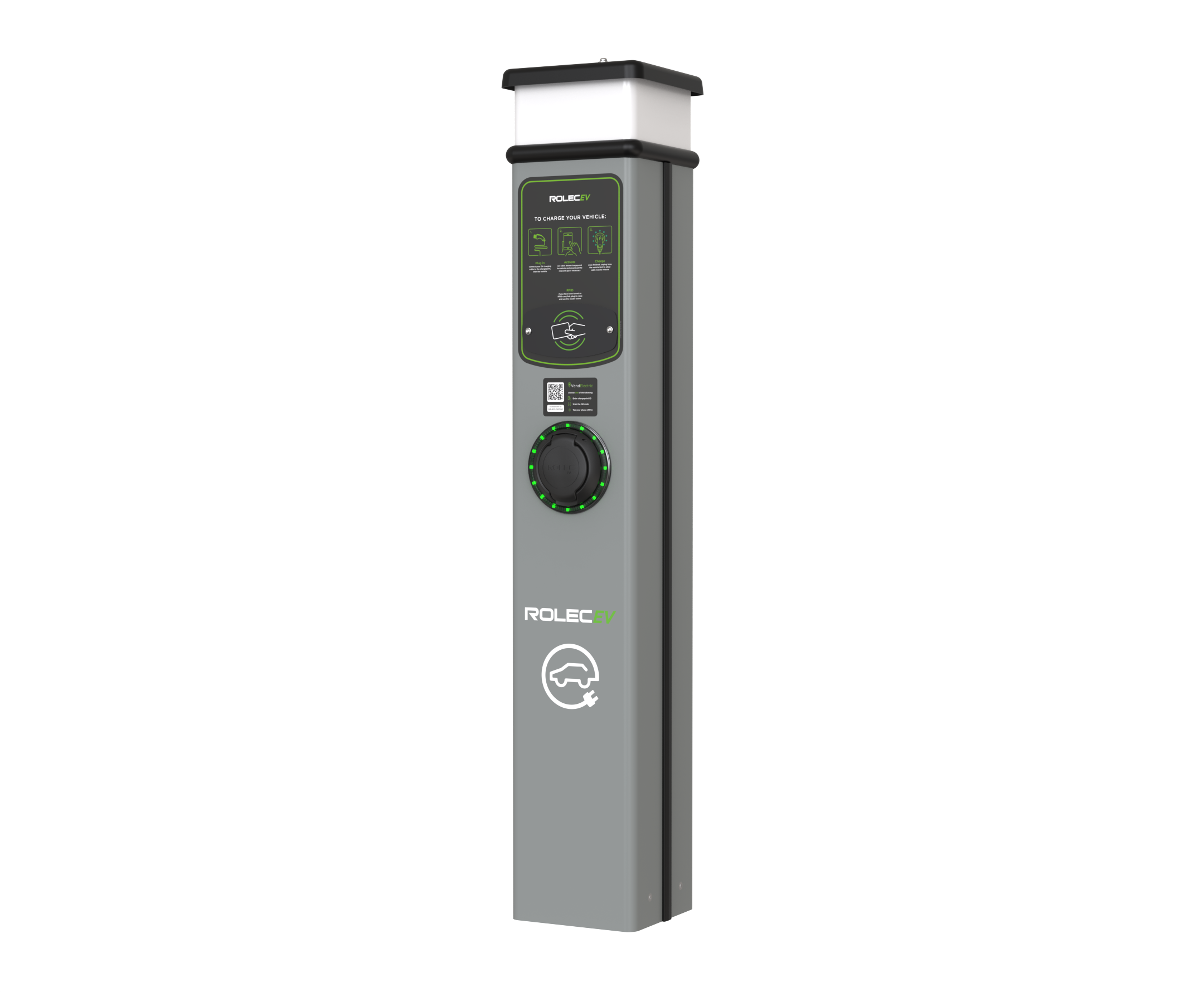 ROLEC ROLEC0213G BasicCharge Smart EV Charging Pedestal - 1x up to 22k