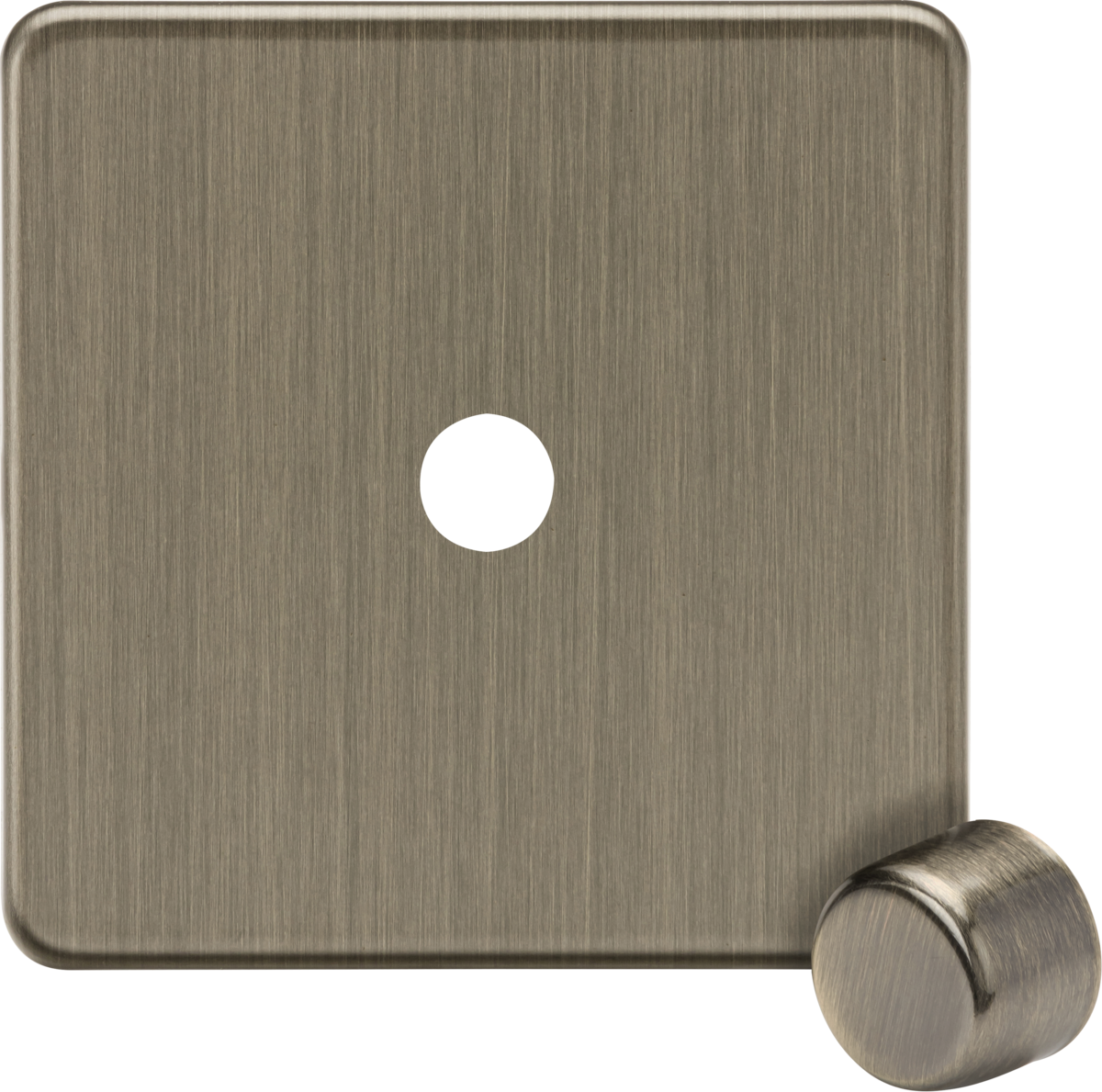 Knightsbridge MLA Screwless SF1DIMAB 1G Dimmer Plate with Matching Met