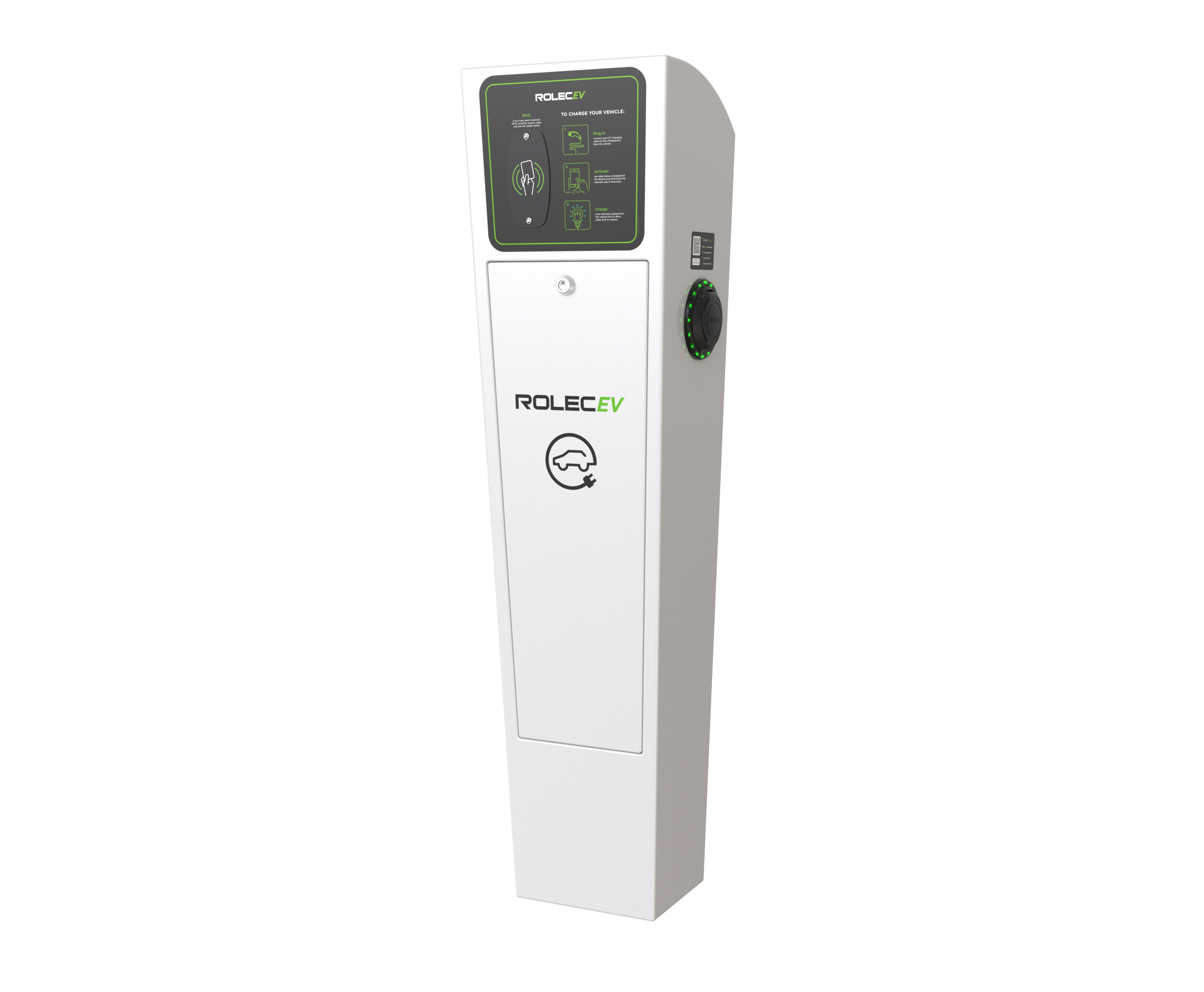 ROLEC ROLEC0023W AutoCharge Smart EV Charging Pedestal - 2x up to 22kW