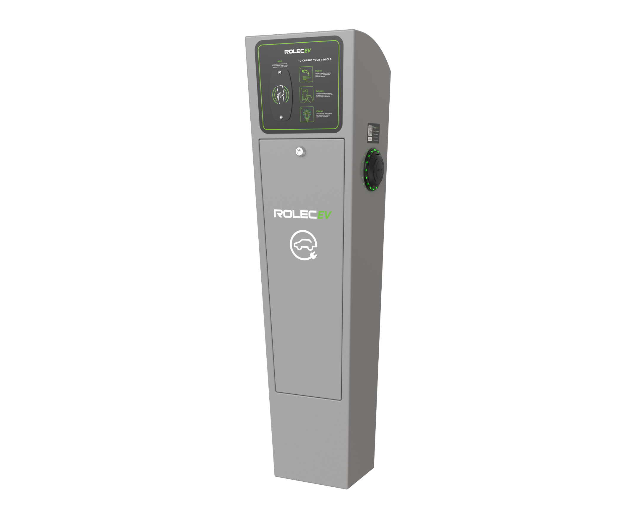 ROLEC ROLEC0021G AutoCharge Smart EV Charging Pedestal - 2x up to 7.4k