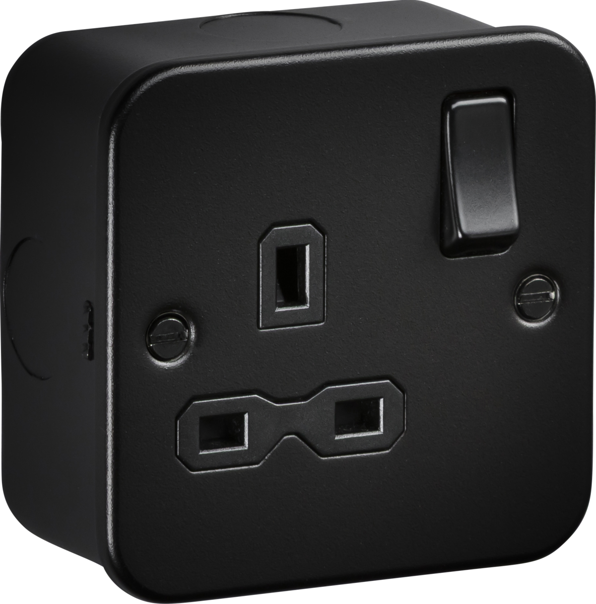 Knightsbridge MR7000TB MLA Metalclad 13A 1G DP Switched Socket - Textu