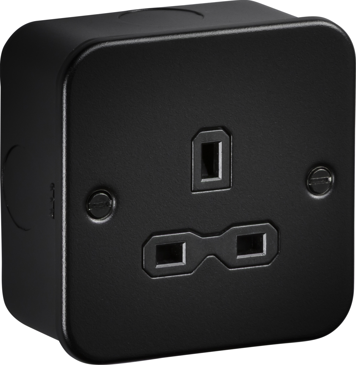 Knightsbridge MLA MR7000UTB Metalclad 13A 1G Unswitched Socket - Textu