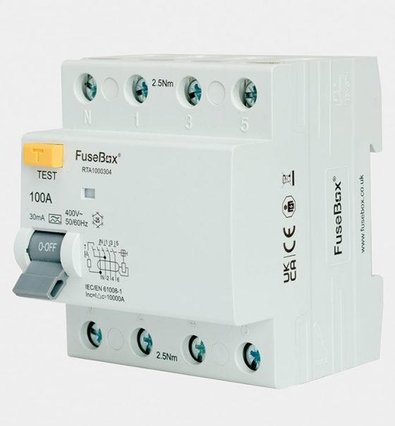 Fusebox RTA1000304, RCD, 100A 30mA, 4P, Type A for 3 Phase