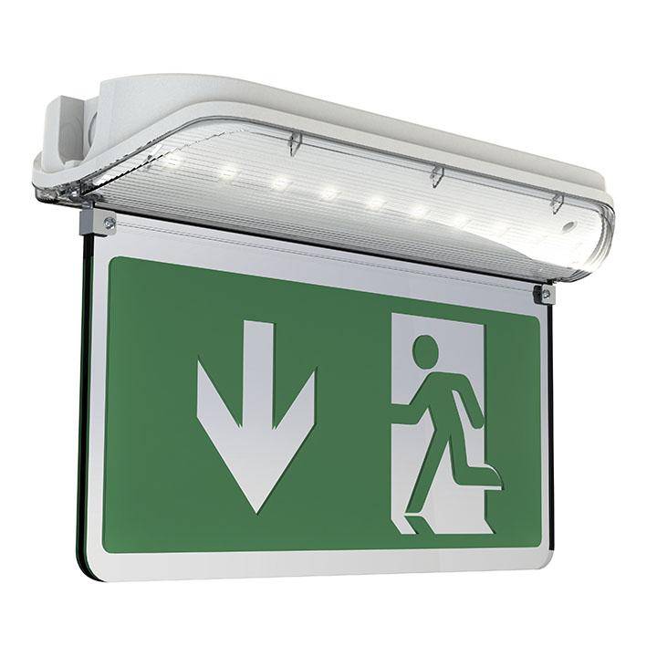 Ansell AHARLED/ALAR Harrier IP65 Blade Exit Sign Double Sided Legend A