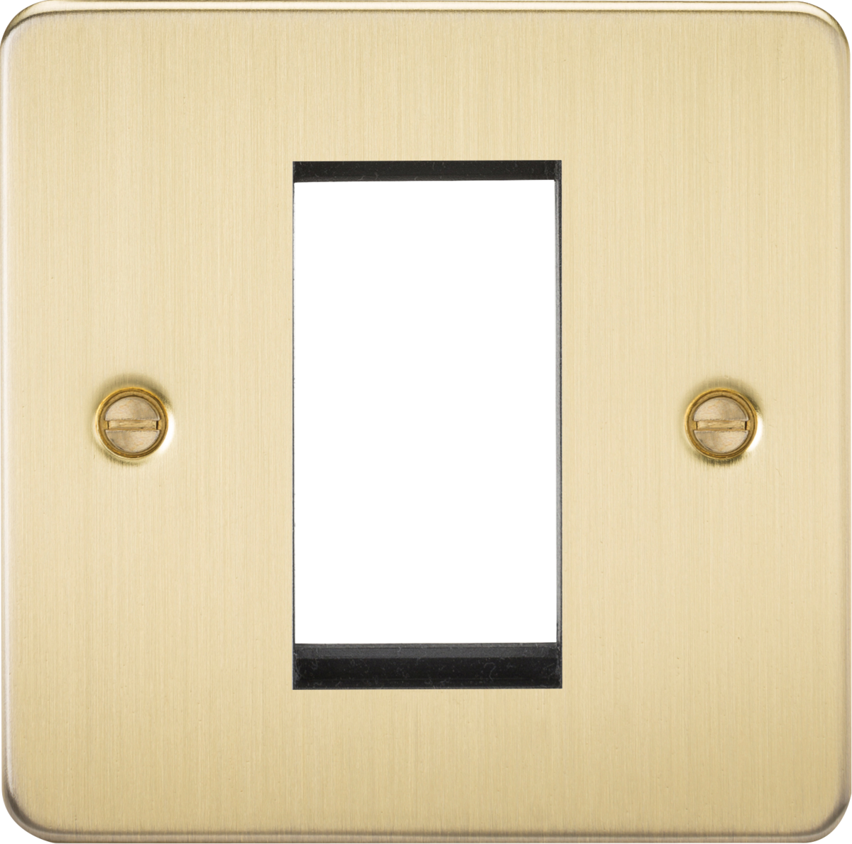 Knightsbridge MLA FP1GBB Flat Plate 1G Modular Faceplate - Brushed Bra
