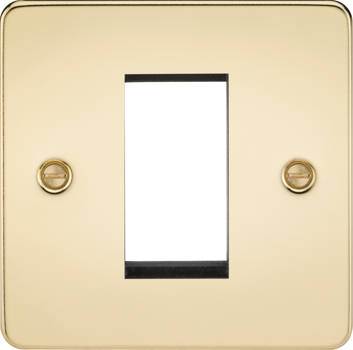 Knightsbridge MLA FP1GPB Flat Plate 1G Modular Faceplate - Polished Br