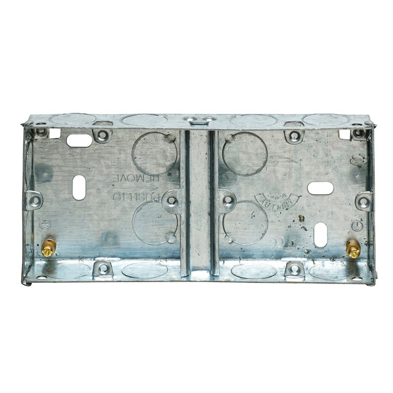 Appleby SB636 Dual (Single x 2) 35mm Deep Flush Metal Back Box