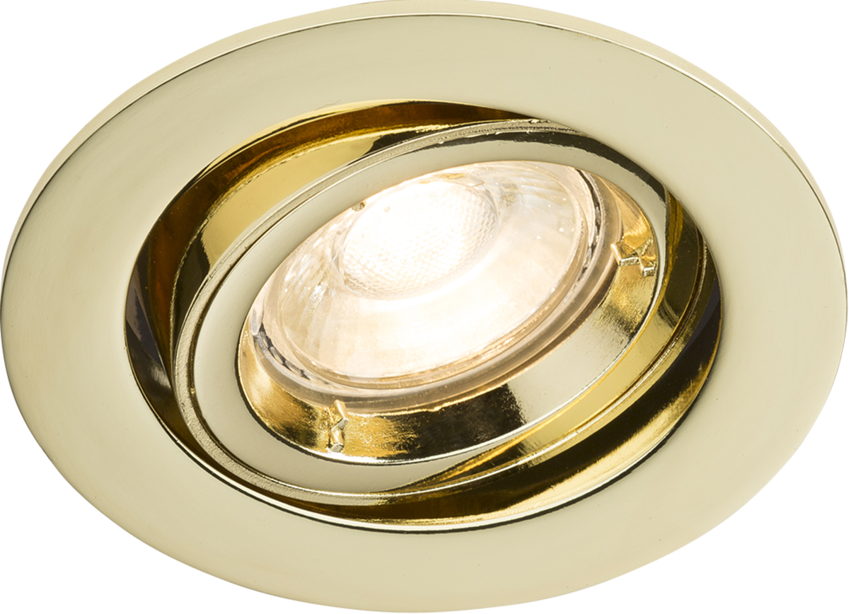 Knightsbridge MLA RD2B IP20 230V GU10 Brass Recessed Tilt Twist & Lock
