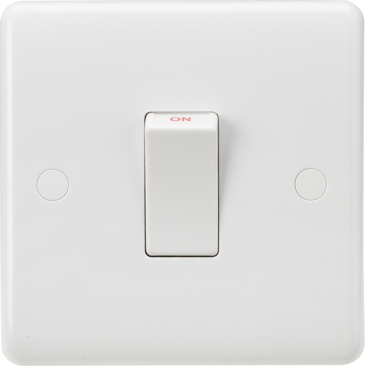 Knightsbridge MLA CU8331W Curved Edge 45A 1G DP Switch (White Rocker)