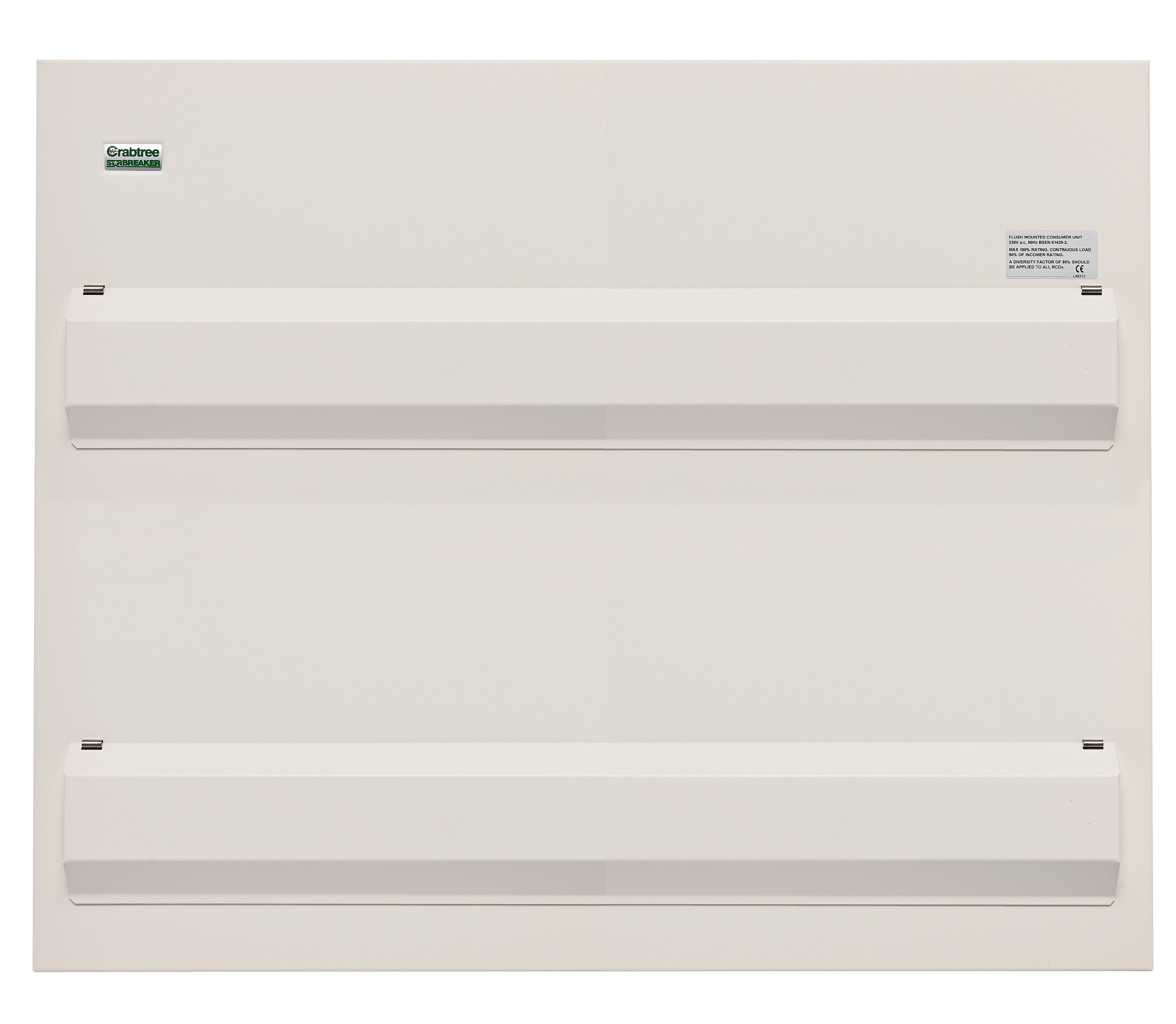 Crabtree 540-DFLA Consumer Unit Flush Lid Assembly, 40 Module