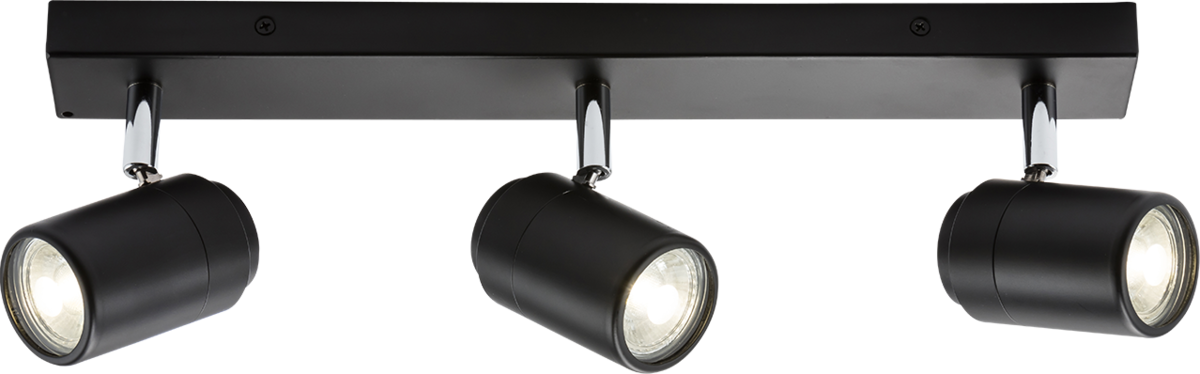 Knightsbridge MLA BA03B3MB 230V IP44 GU10 Triple Bar Spotlight - Matt