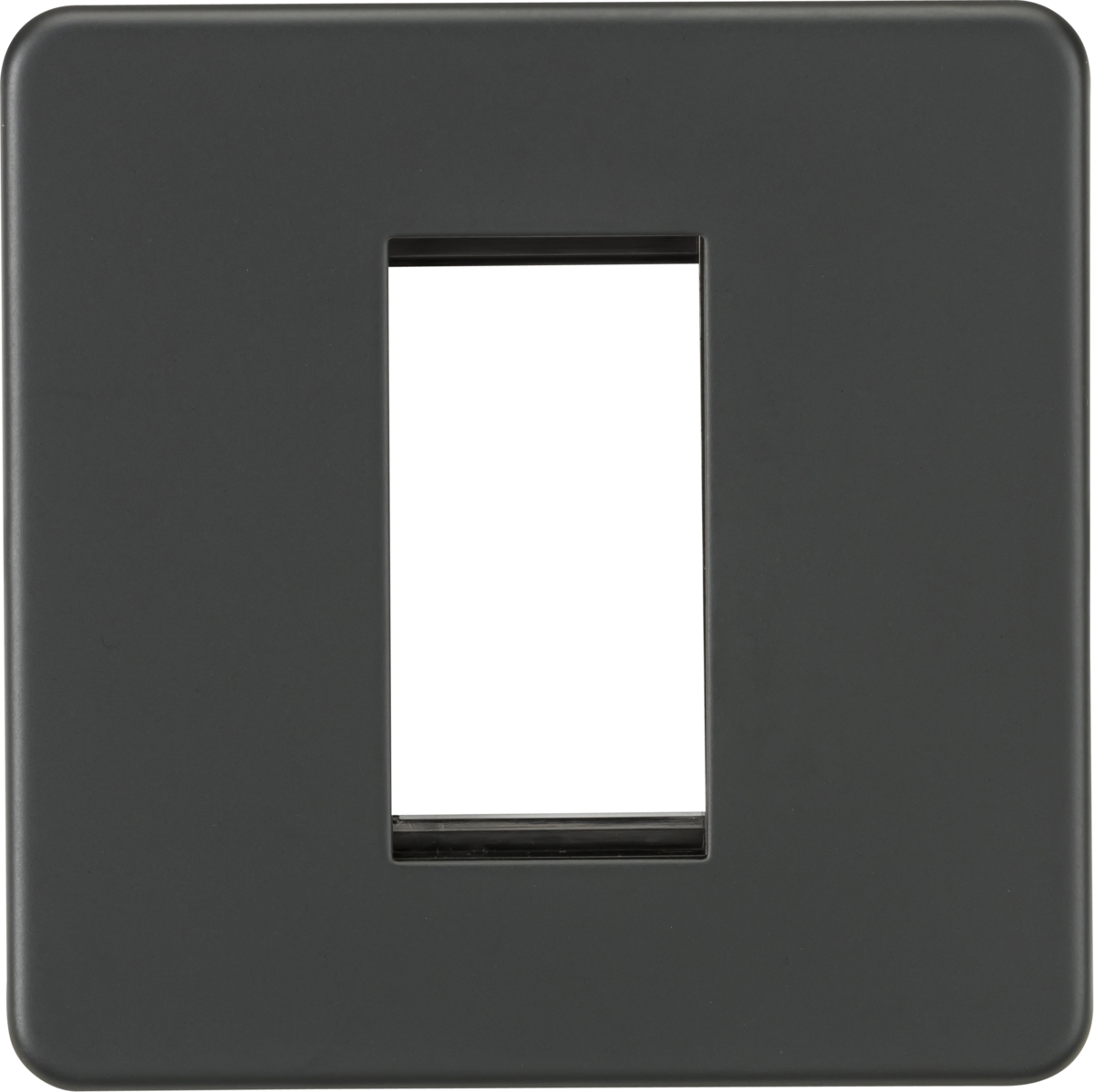 Knightsbridge MLA SF1GAT Screwless 1G Modular Faceplate - Anthracite