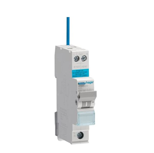 Hager ADA320G 20A, 1-Pole, 6kA B-Curve RCBO