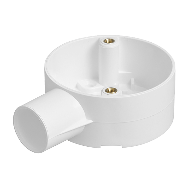 1-Way Round PVC Terminal Box for 25mm Conduit - CJB251WTWH