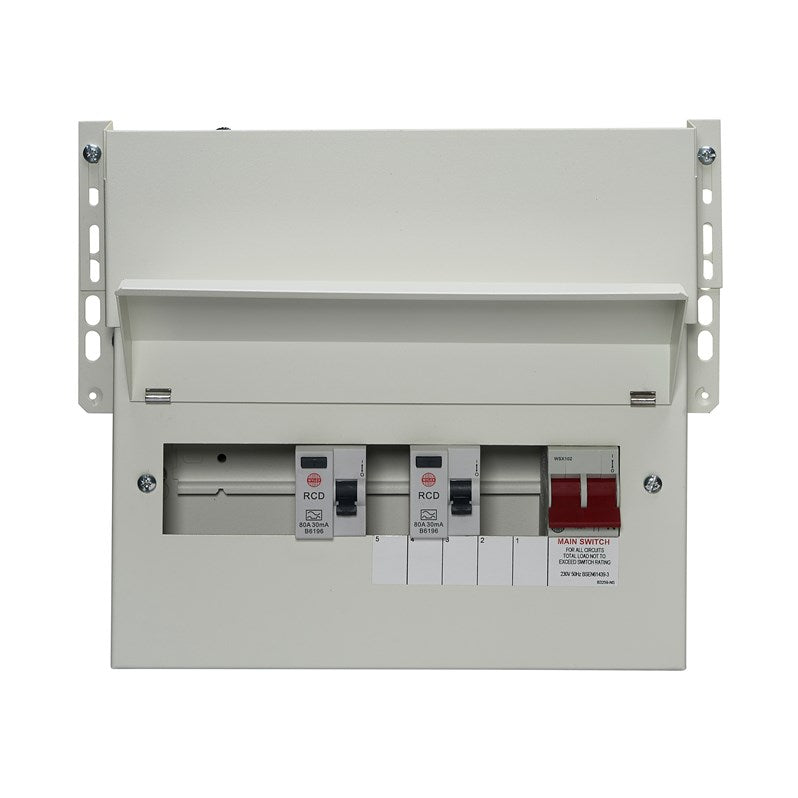 wylex FALNMISS7SLMA 7 Way Dual RCD Meter Cabinet Consumer Unit 100A Ma