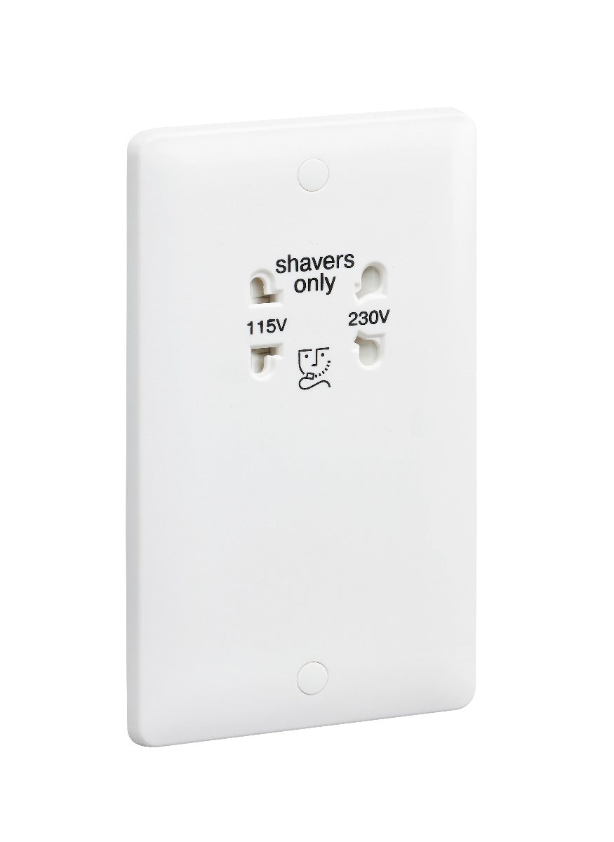 MK Base 115/230V Shaver Socket 50Hz/60Hz (MB701WHI)