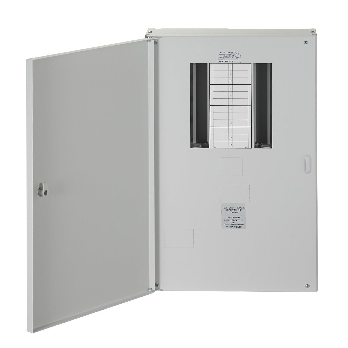 Wylex NHTN8MR 8-Way 125A Surface 3P+N Distribution Board (Now NHTN08L)
