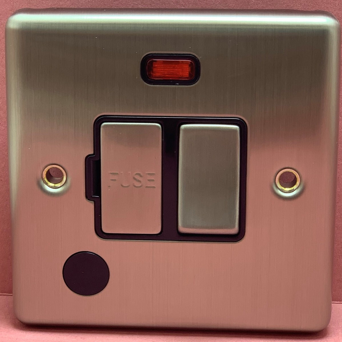 Quadrant D cor Switched 13A Fused Spur with Neon and Flex Outlet Satin ...