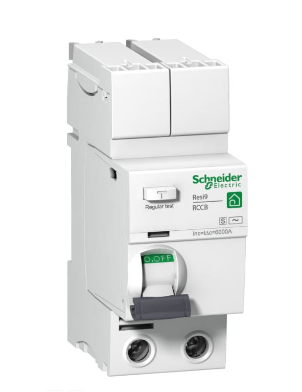 Schneider Electric R9R81291 100A. 30mA, 2-Pole RCCB for LoadCentre KQ